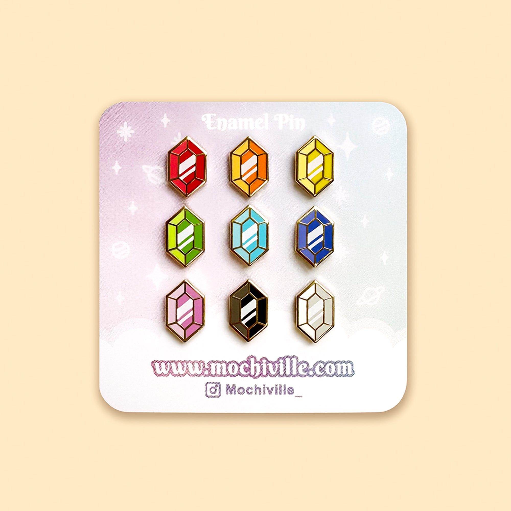 Mini Gem Enamel Pin | Filler Pins – Mochiville