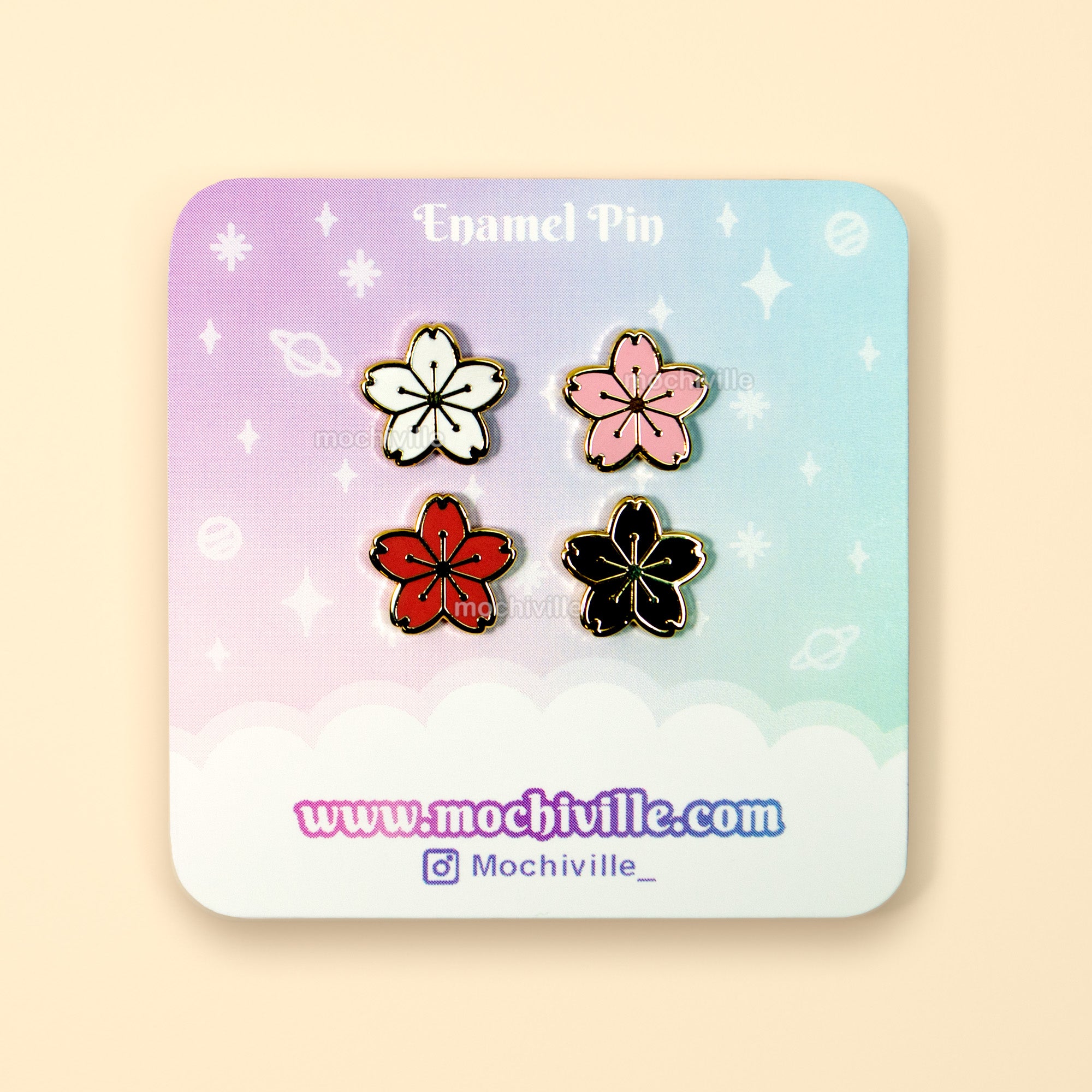Mini Sakura Flower Enamel Pin | Filler Pins – Mochiville